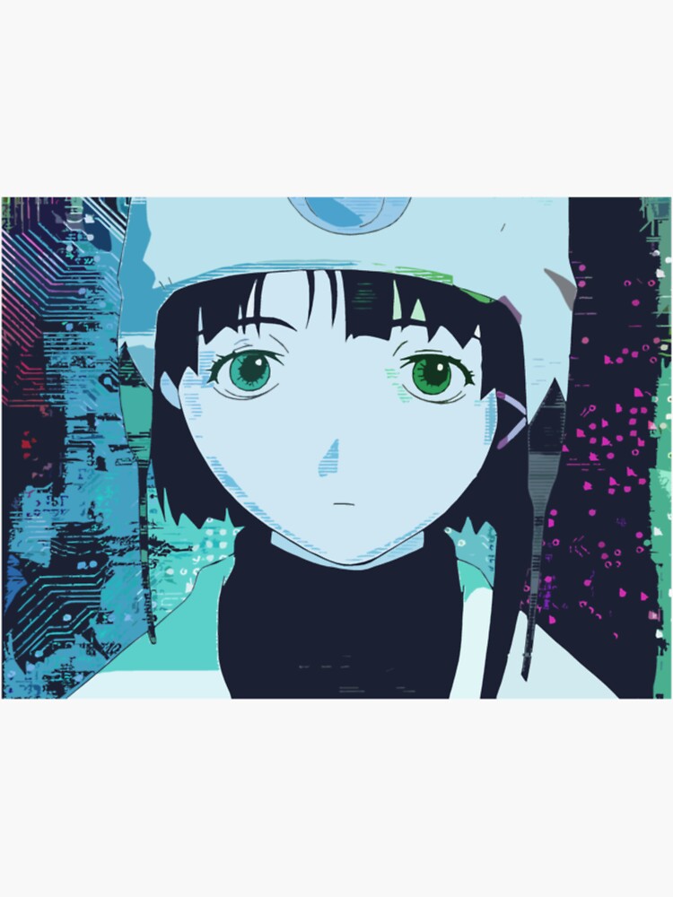"Cool Glitchy Serial Experiments Lain " Sticker for Sale by ...