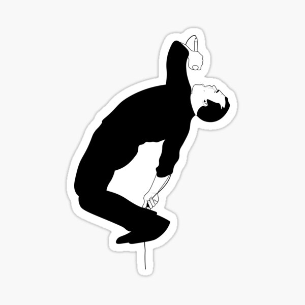 "Future Islands Sam Herring Falling BW" Sticker for Sale by ...