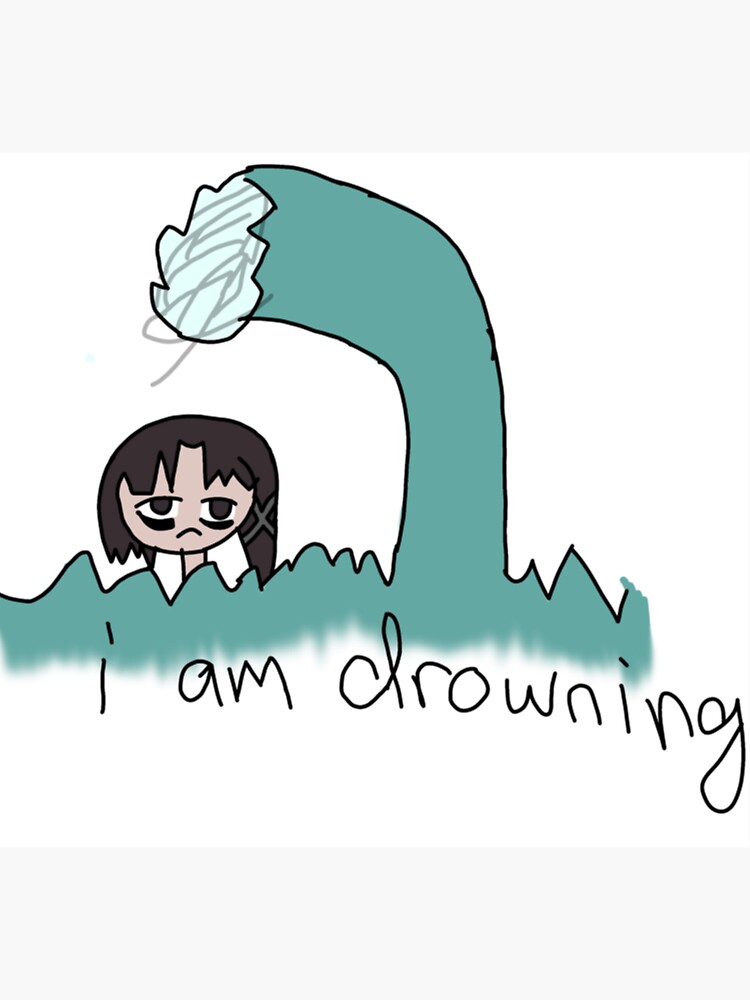 "I AM DROWNING Lain Iwakura " Sticker for Sale by tomadecorhouse ...