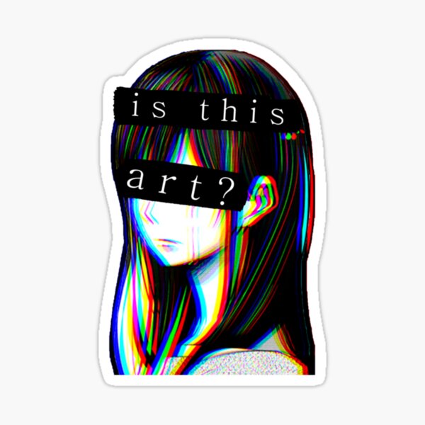 "IS THIS ART- SAD JAPANESE ANIME AESTHETIC " Sticker for Sale by ...