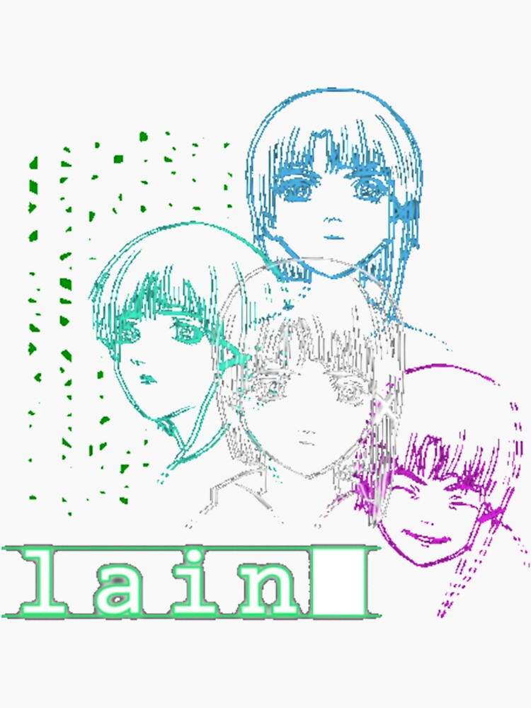 "Lain " Sticker for Sale by tomadecorhouse | Redbubble