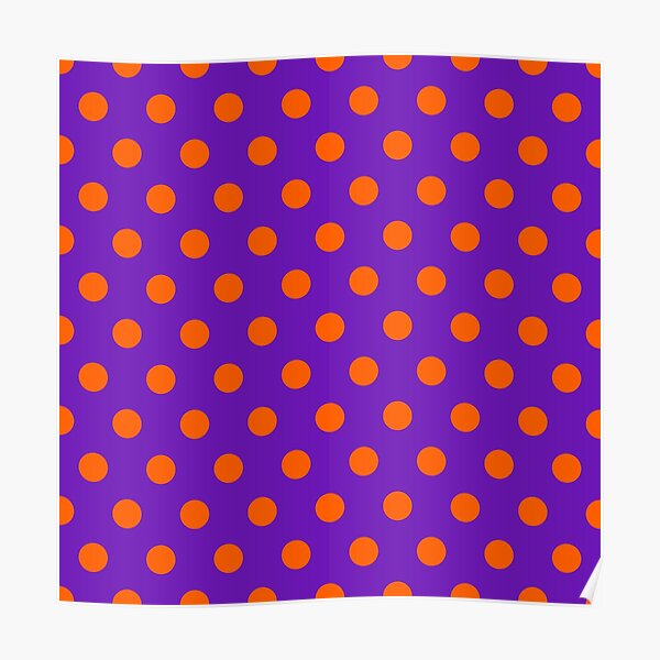 "Orange and Purple Polka Dots" Poster for Sale by patterniastudio ...