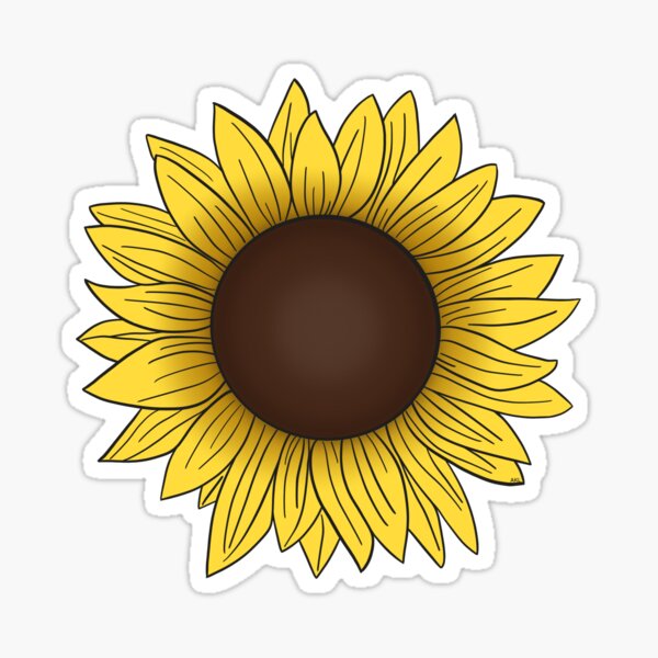 "Sunflower" Sticker for Sale by ArtbyAKL | Redbubble