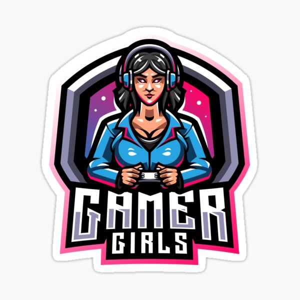 "Gamer Girl" Sticker for Sale by WOLFFOLINS | Redbubble