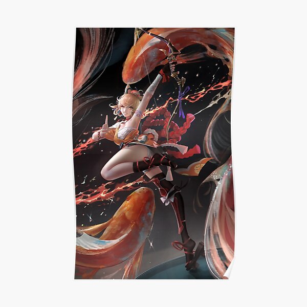 Póster «Impacto seductor de Yoimiya Genshin» de genshinwaifus | Redbubble