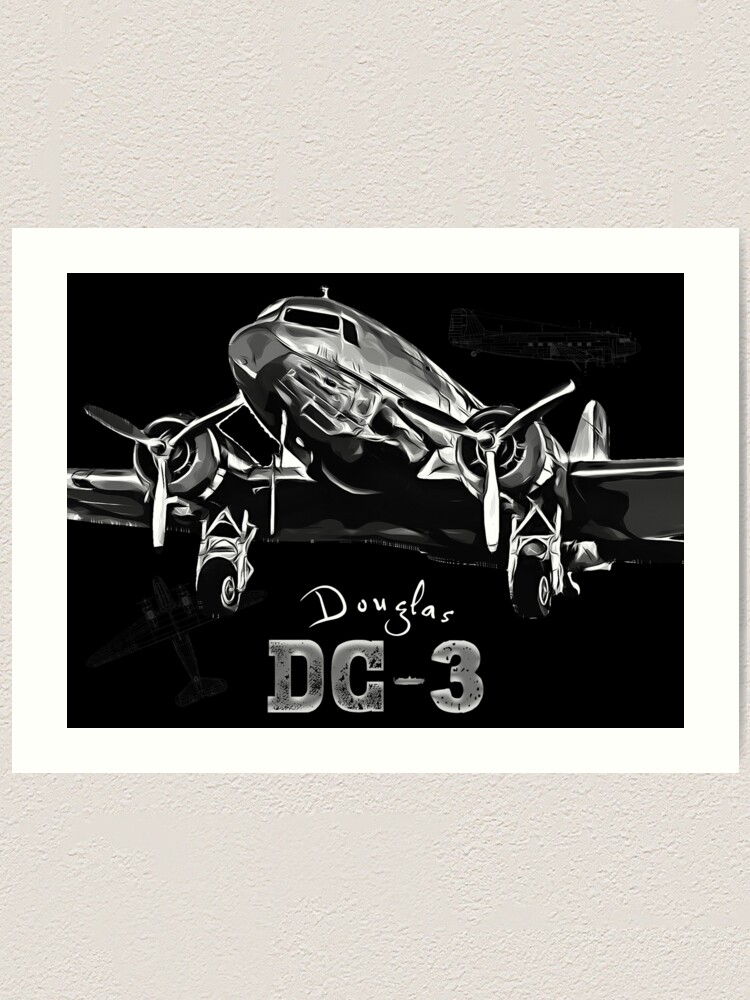"McDonnell Douglas DC-3 Aircraft" Art Print for Sale by Aerolovers ...