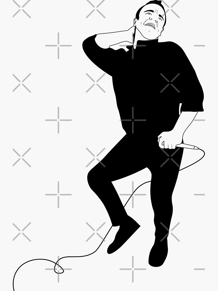 "Future Islands Sam Herring Wave BW" Sticker for Sale by GingerinoPom ...