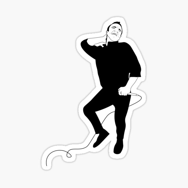"Future Islands Sam Herring Wave BW" Sticker for Sale by GingerinoPom ...