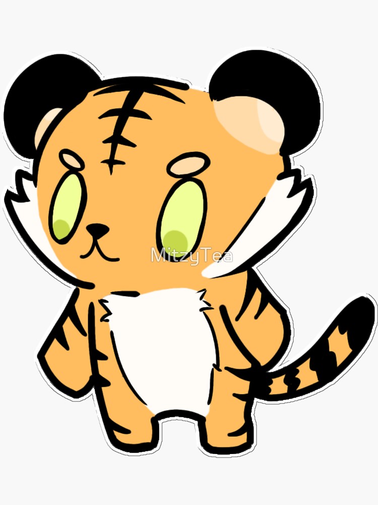 "Chibi Tiger" Sticker for Sale by MitzyTea | Redbubble