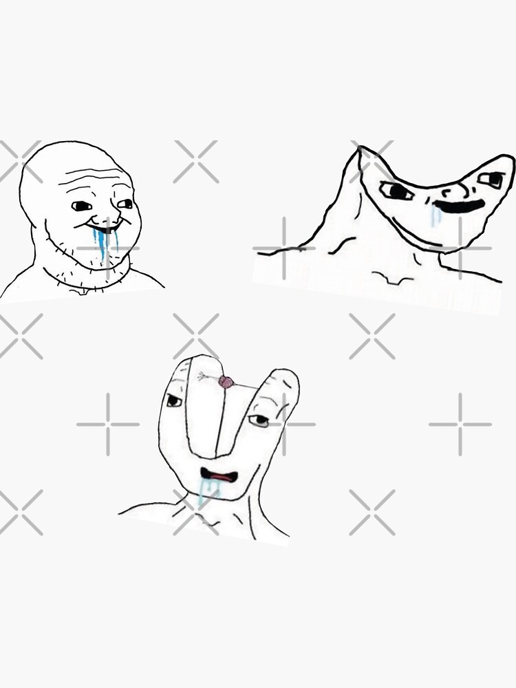 "Brainless Wojaks" Sticker for Sale by Memes44 | Redbubble