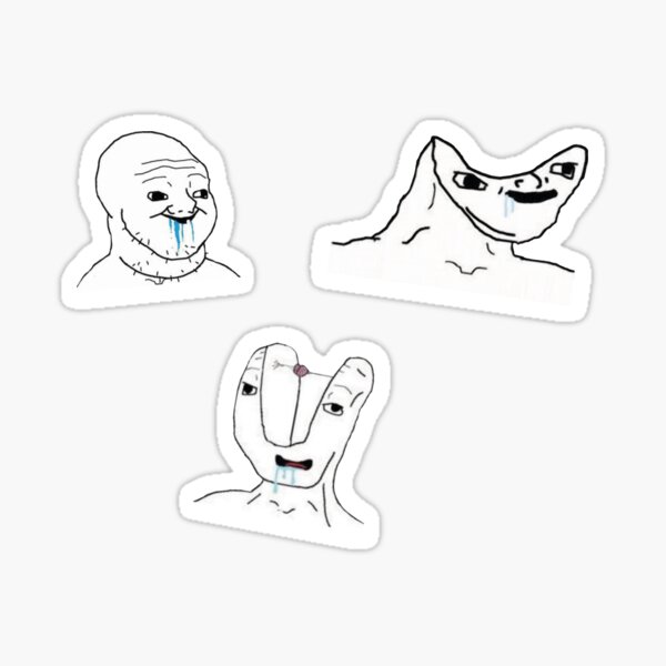 "Brainless Wojaks" Sticker for Sale by Memes44 | Redbubble