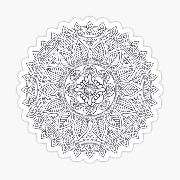"Vector indian mandala." Sticker for Sale by Wassimsho | Redbubble