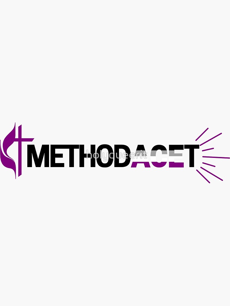 "Asexual Methodist" Sticker for Sale by holyqueerit | Redbubble