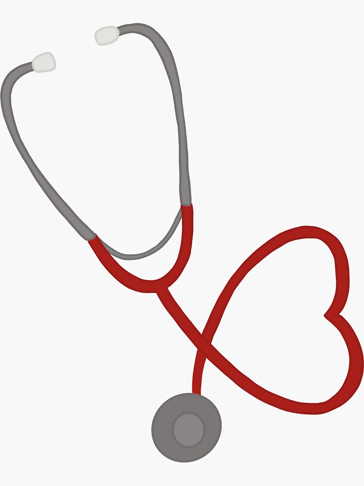 "Heart Stethoscope " Sticker for Sale by RadTechRiegel | Redbubble