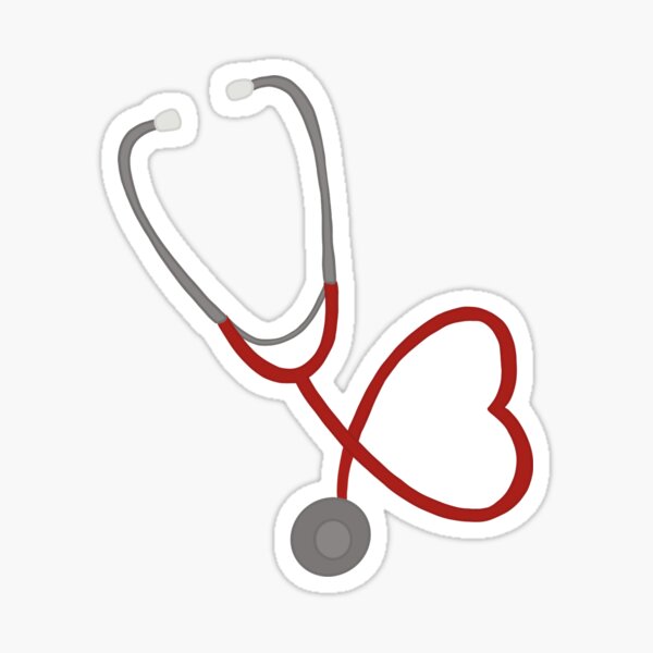 "Heart Stethoscope " Sticker for Sale by RadTechRiegel | Redbubble