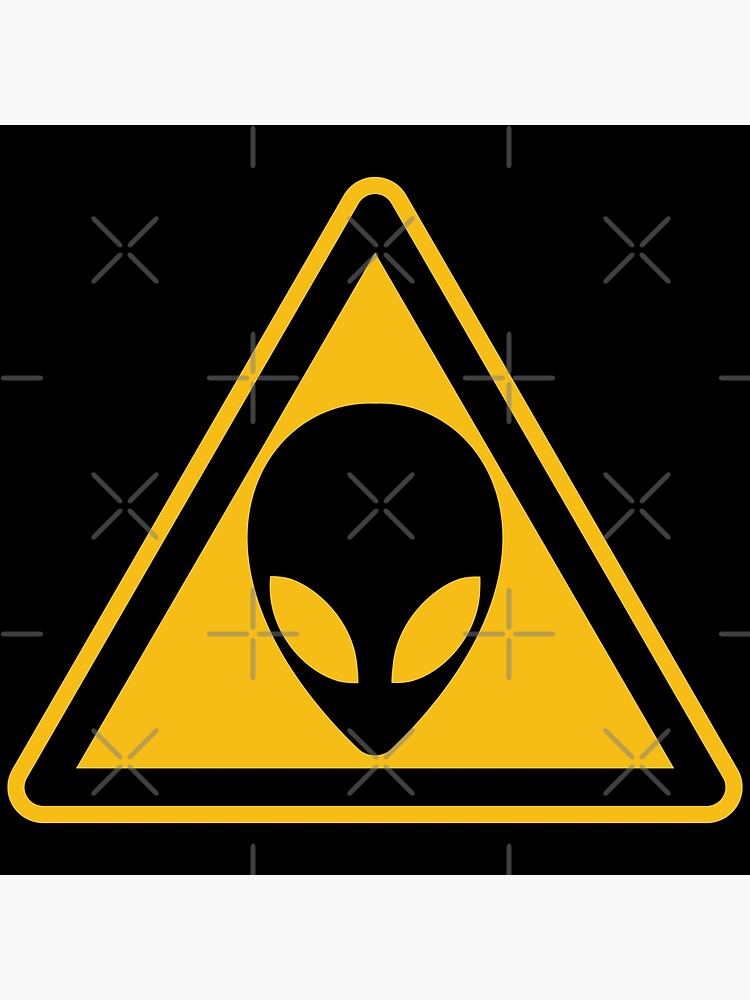 "Salty-Dog Alien Caution Road Sign" Poster for Sale by salty-dog ...