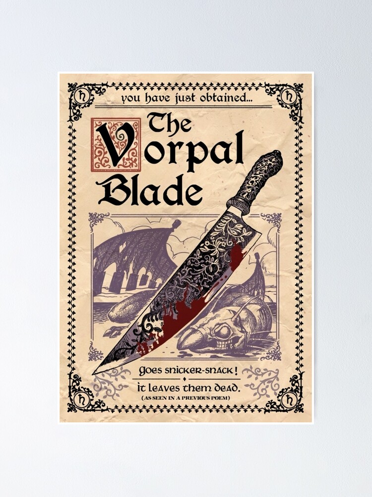 "Vorpal Blade" Poster for Sale by yulisetiowatee | Redbubble