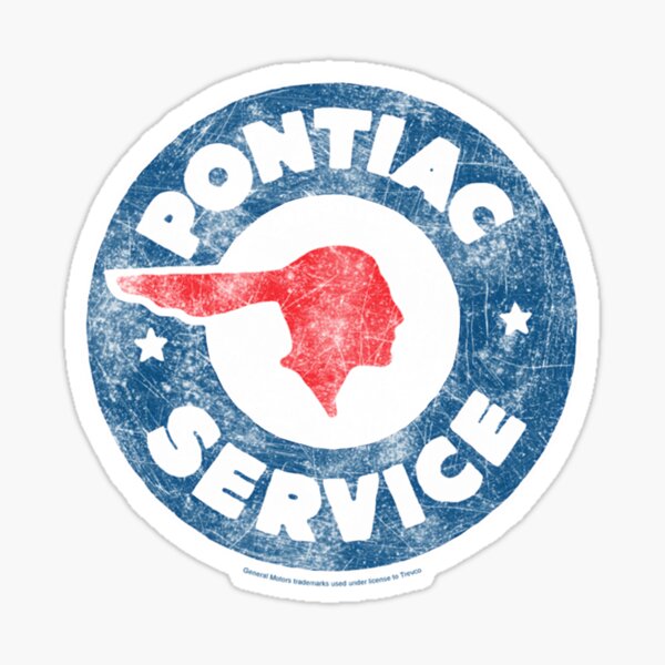 "pontiac vintage pontiac service brand a transparent" Sticker for Sale ...