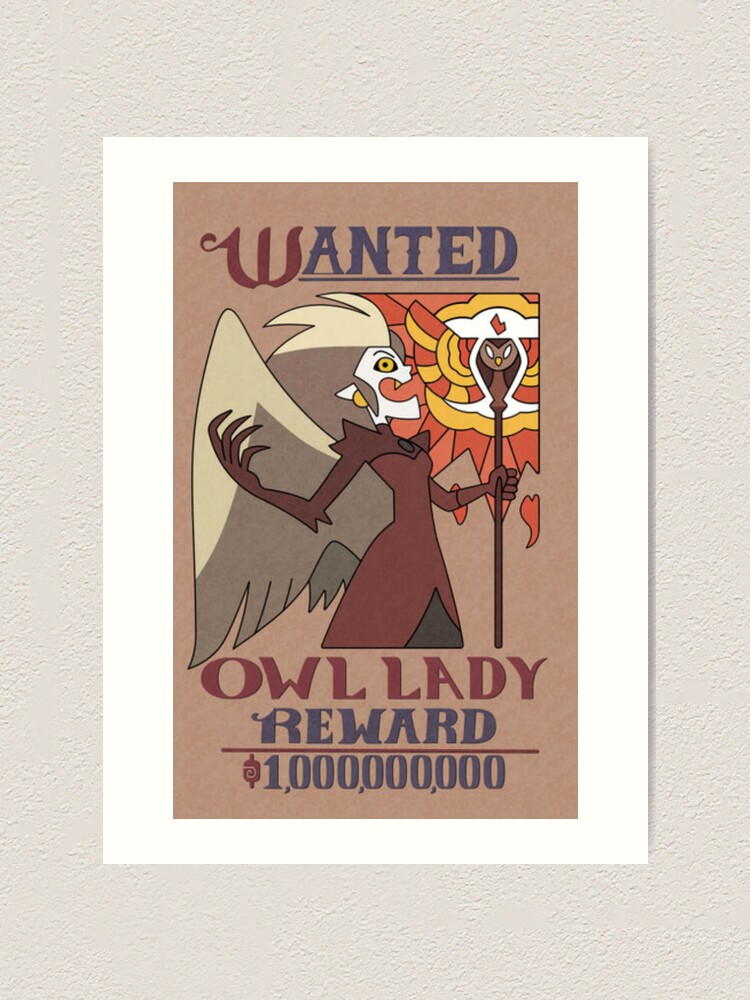 "The Owl House Harpy Eda Wanted Poster Stickers Prints" Art Print for ...