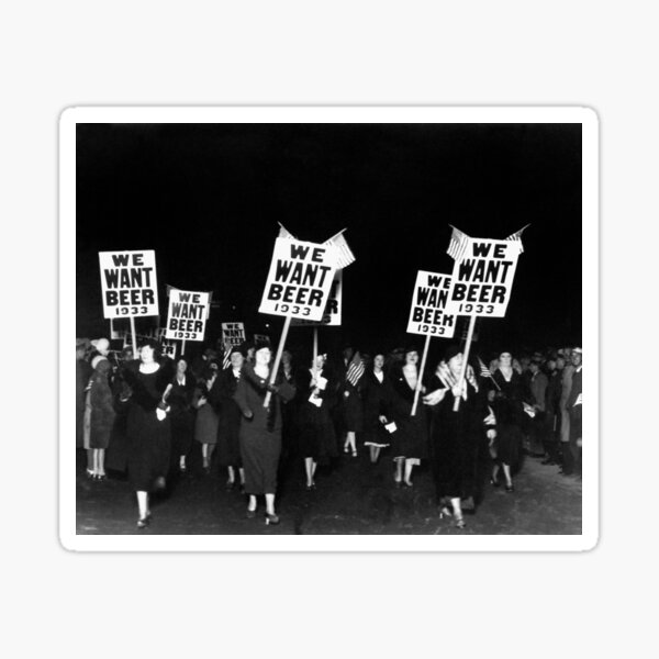 "Women March for BEER during PROHIBITION " Sticker for Sale by Daniel ...