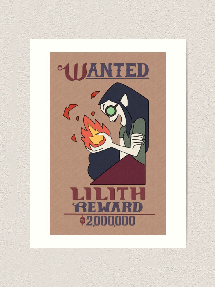 "The Owl House Lilith Wanted Poster Stickers Prints" Art Print for Sale ...
