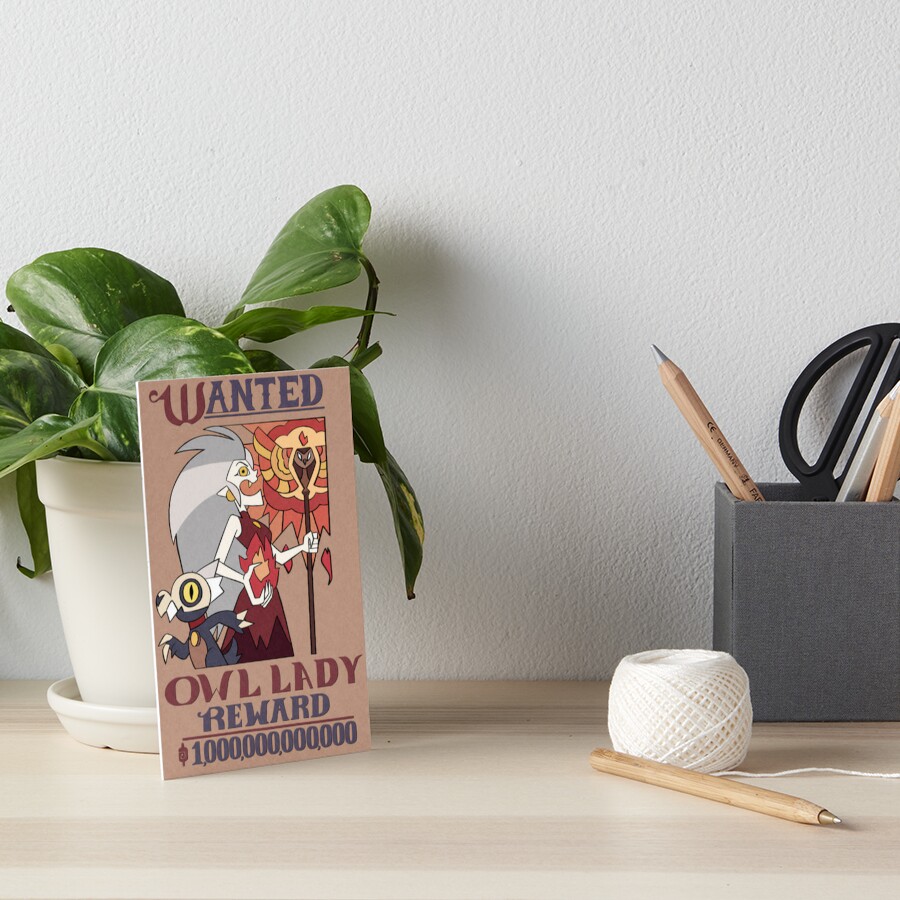 "The Owl House Eda Wanted Poster Stickers Prints" Art Board Print for ...
