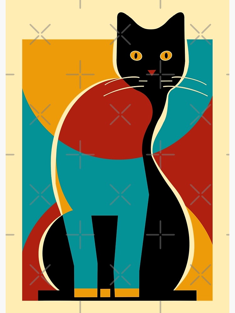 "Bauhaus cat 2" Poster for Sale by IcalsaidArt | Redbubble