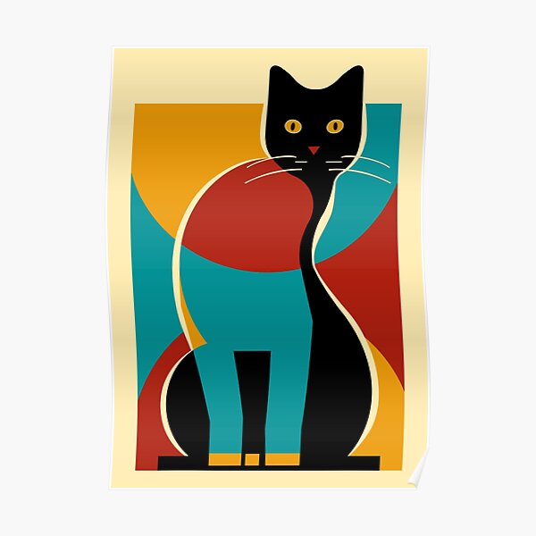 "Bauhaus cat 2" Poster for Sale by IcalsaidArt | Redbubble