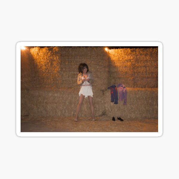 ""Hay There! Getting changed behind the hay bales"" Sticker for Sale by ...