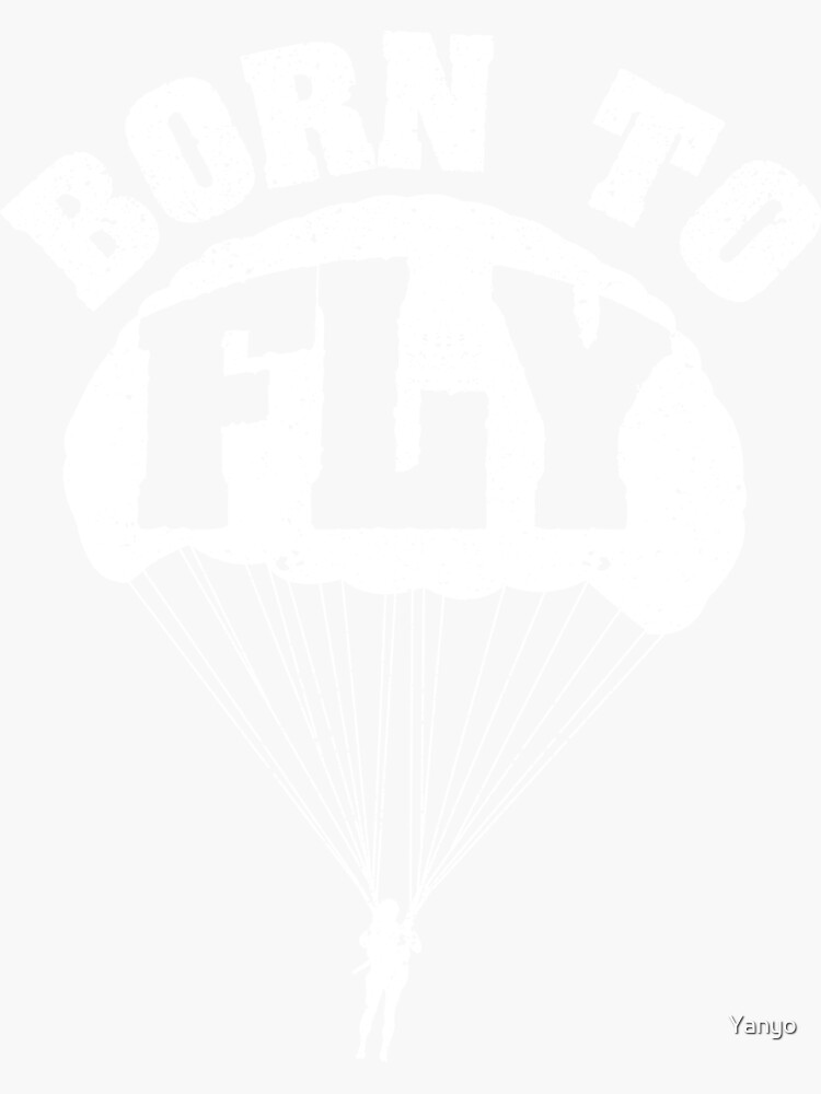 "Funny skydiving parachute plane fall" Sticker for Sale by Yanyo ...