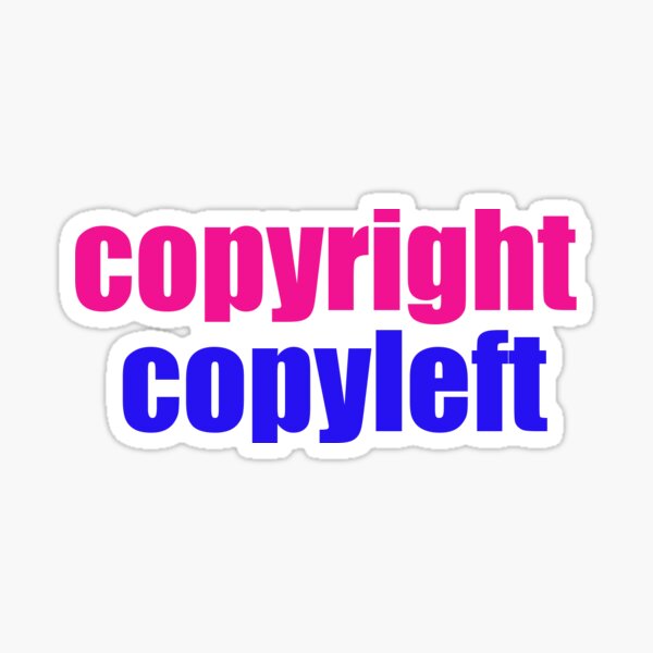 "Copyright - copy left" Sticker for Sale by Evou2 | Redbubble