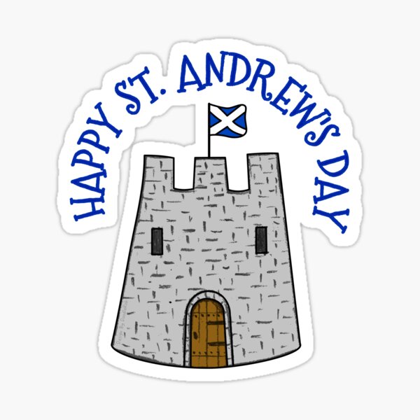 "St Andrew's Day Castle Scottish Flag Scotland" Sticker for Sale by ...
