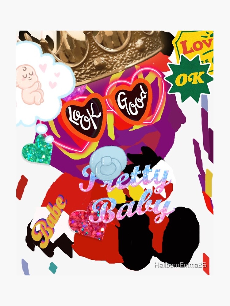 "The EVIL Pimp-king as a baby! (Valentino, Hazbin Hotel) " Sticker for ...