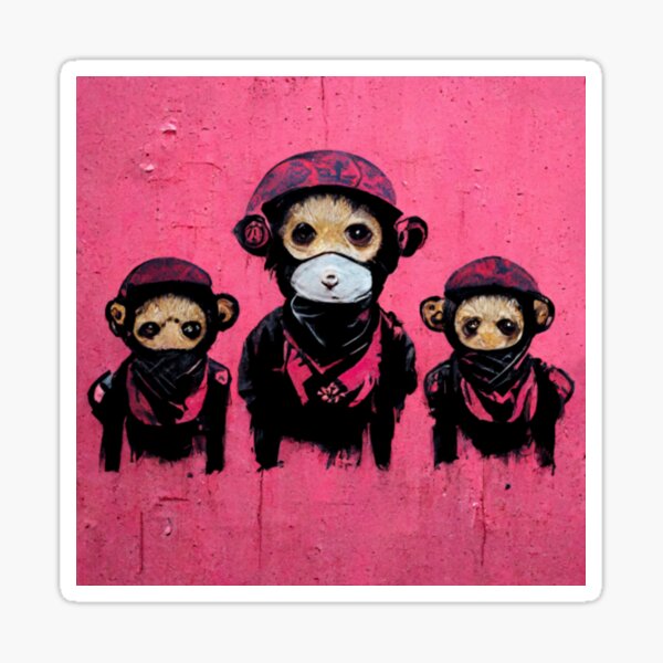 "Monkey gang trivium" Sticker for Sale by Aviatier | Redbubble
