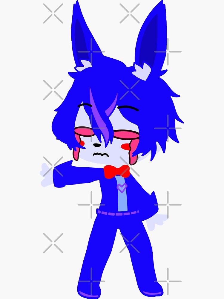 "Gacha club guy. Stylish boy in blue sweater. Chibi Gacha rabbit boy ...