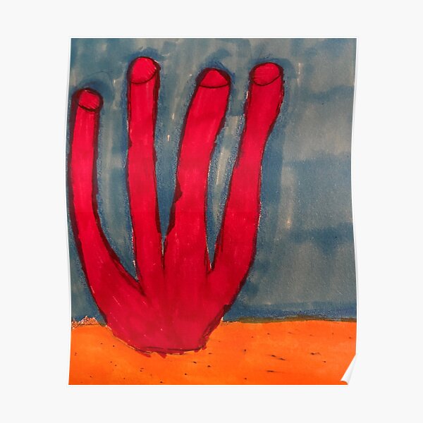 "Red Coral on the Ocean Floor" Poster for Sale by TheJRK | Redbubble