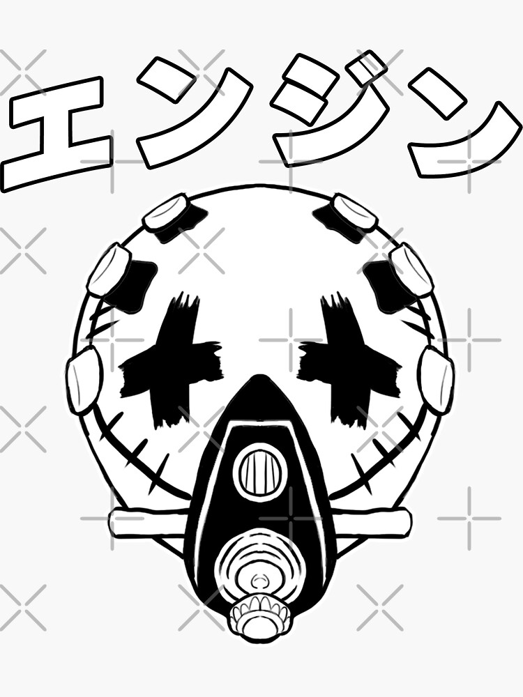 "Gachiakuta Enjin Mask T-shirt" Sticker for Sale by redzero03 | Redbubble
