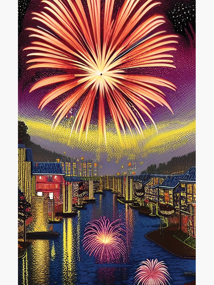 "Large and Small Fireworks" Sticker for Sale by IWantHolidays | Redbubble