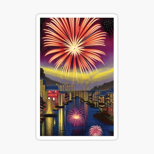 "Large and Small Fireworks" Sticker for Sale by IWantHolidays | Redbubble