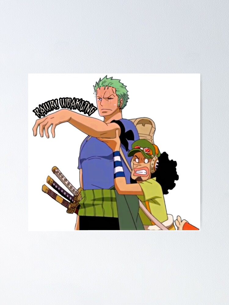 "Rawr Weakling - Zoro x Usopp x One Piece " Poster for Sale by Joejo19 ...