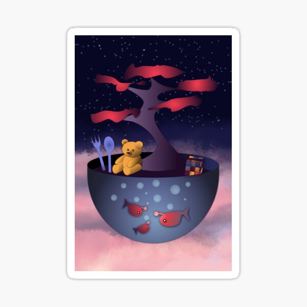 "Unexpected Memories" Sticker for Sale by katrinaroman | Redbubble