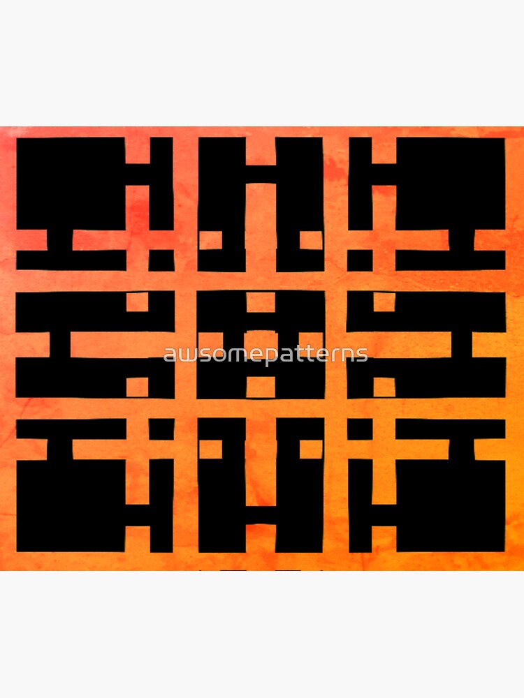 "Amber Rectangle Broken Lines" Sticker for Sale by awsomepatterns ...