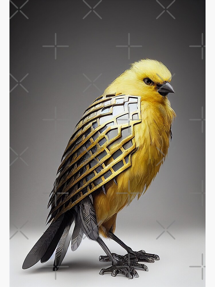 "Angry canary with stainless steel feathers and iron claws" Poster for ...