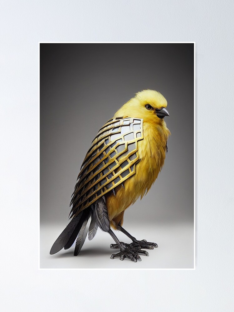"Angry canary with stainless steel feathers and iron claws" Poster for ...