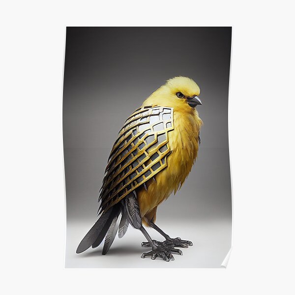 "Angry canary with stainless steel feathers and iron claws" Poster for ...