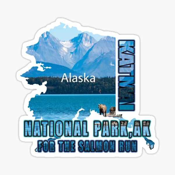 "Katmai National Park and Preserve, AK" Sticker for Sale by 9chaa ...