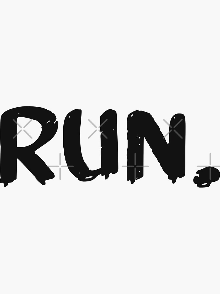 "Black Run" Sticker for Sale by maywinterfox | Redbubble