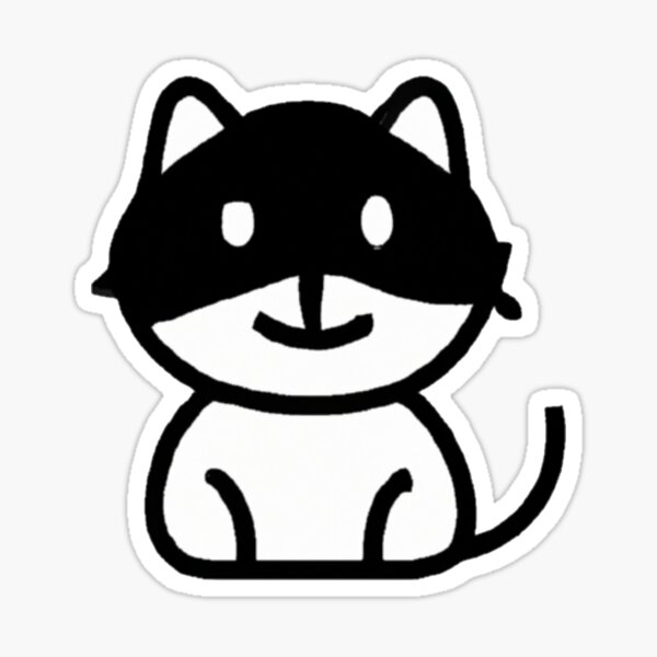 "Black Cat Icon" Sticker for Sale by SteamedpunkVegg | Redbubble