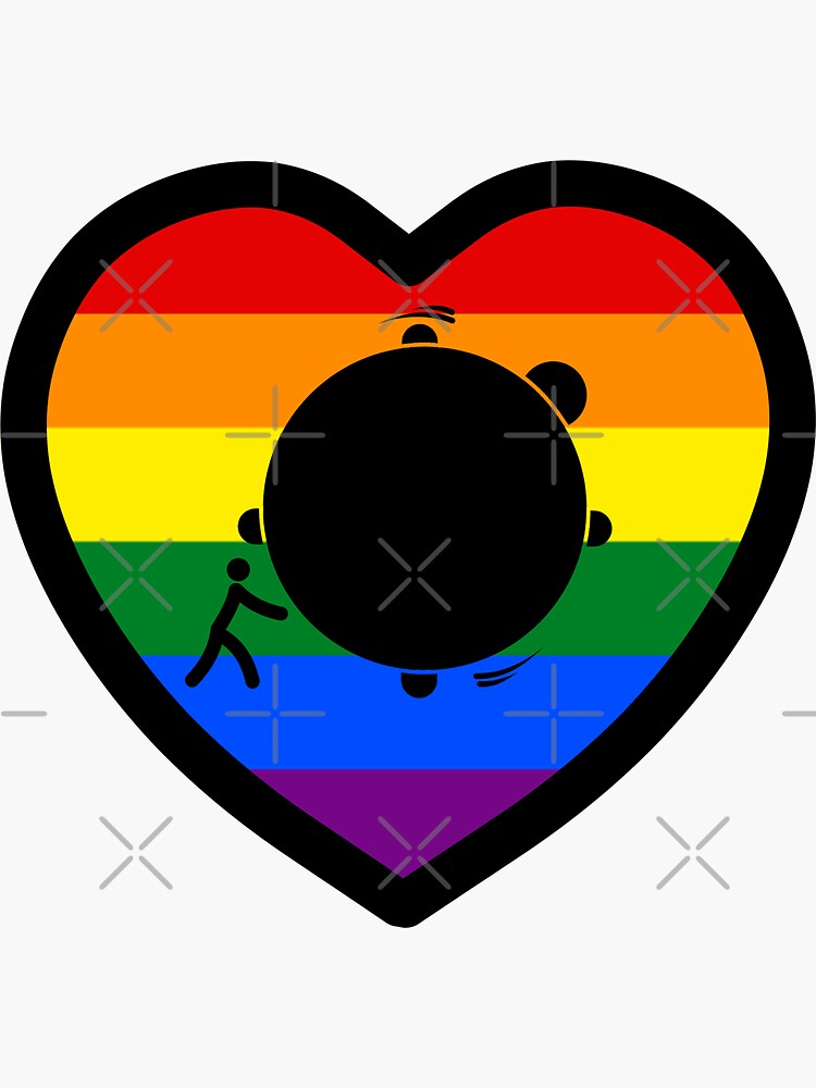 "Inflation Graphic Heart LGBTQIA+ Pride" Sticker for Sale by JankHyena ...