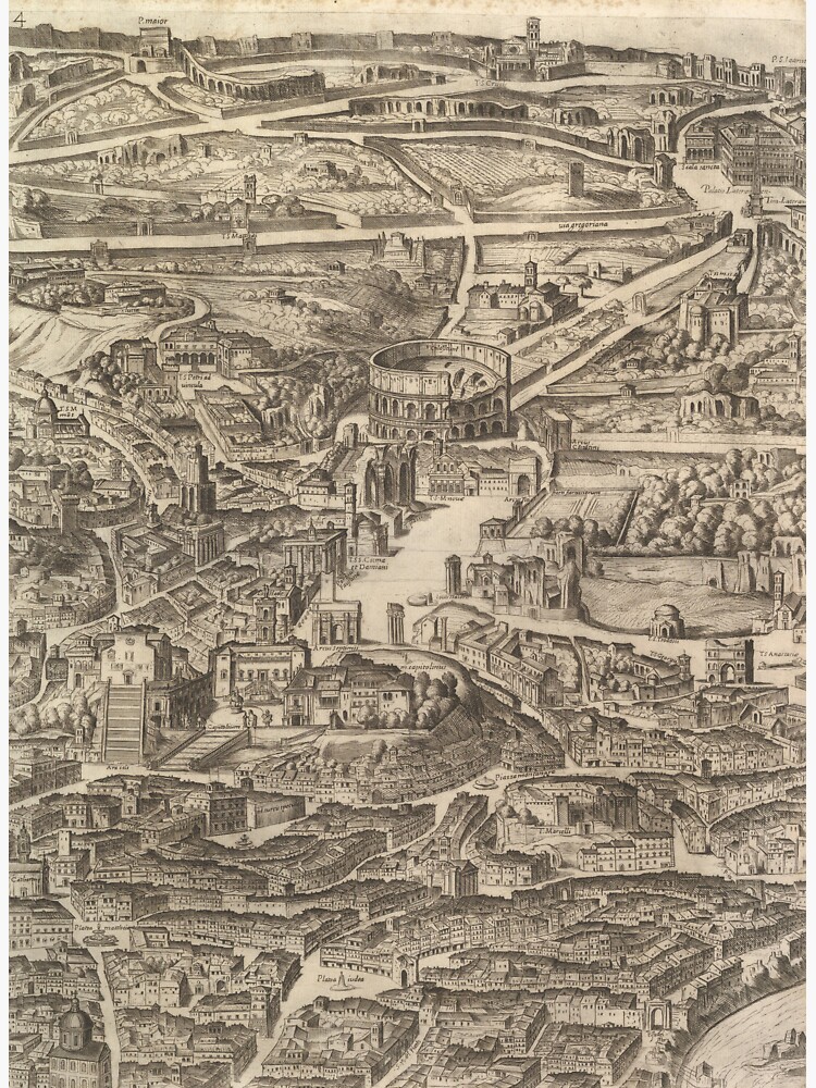 "Old Map of Rome" Sticker for Sale by margotana | Redbubble